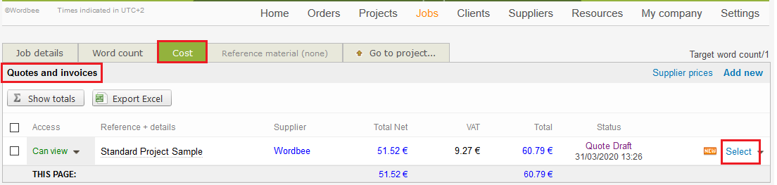 Source vs. Target Word Count