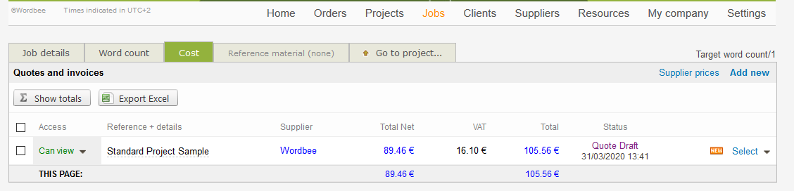 Source vs. Target Word Count