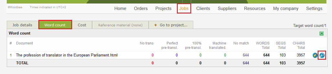 Source vs. Target Word Count