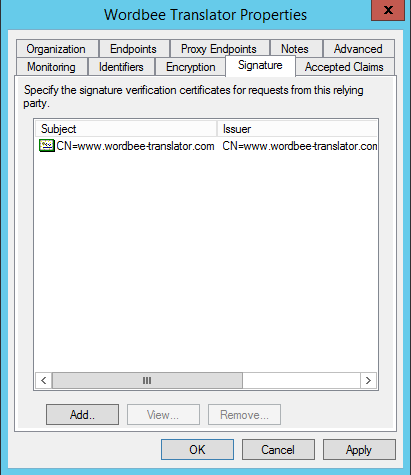 SSO - ADFS (Windows Server)