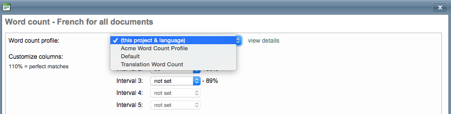 Assigning Word Count Profiles