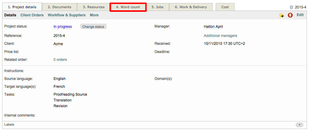 Assigning Word Count Profiles