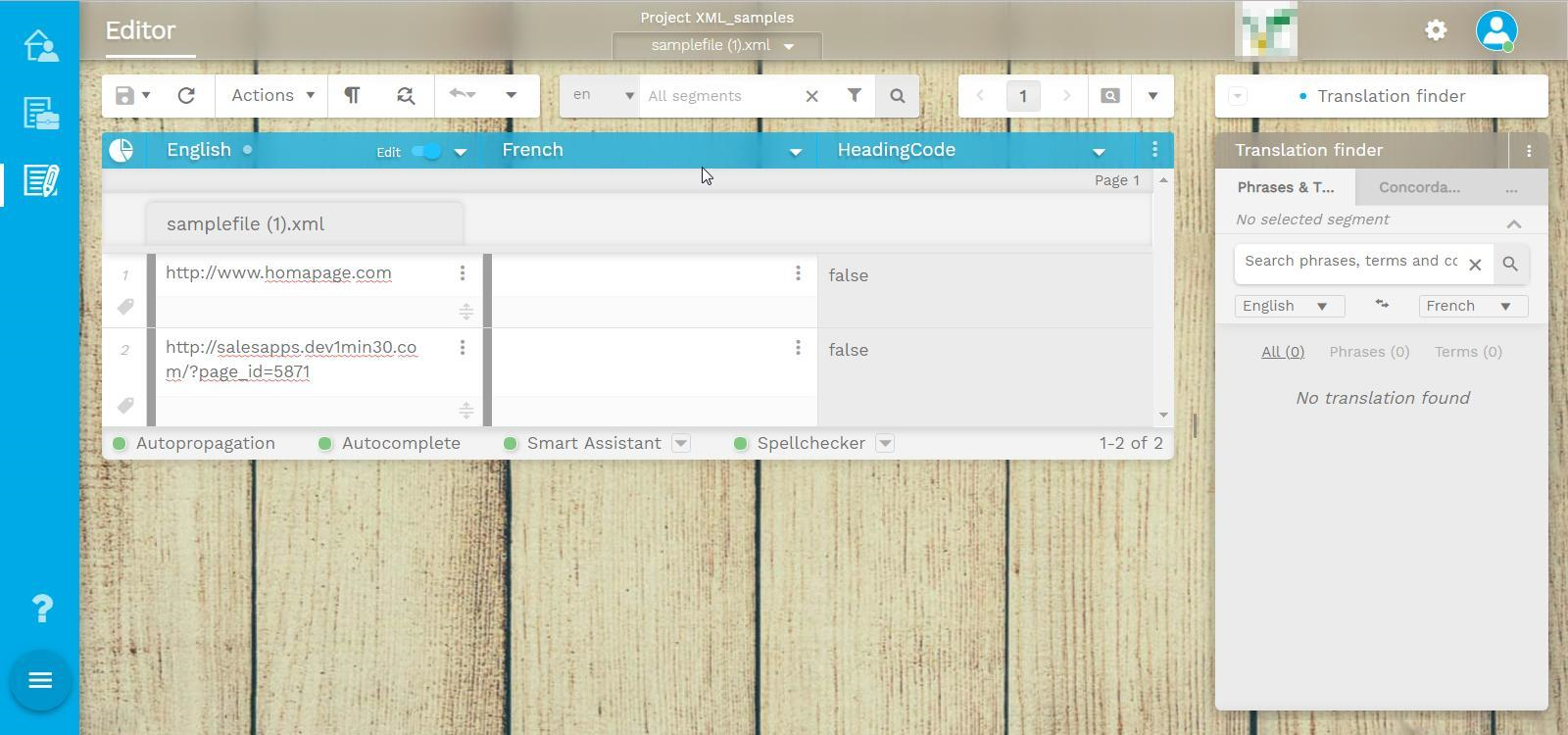 XML configuration examples