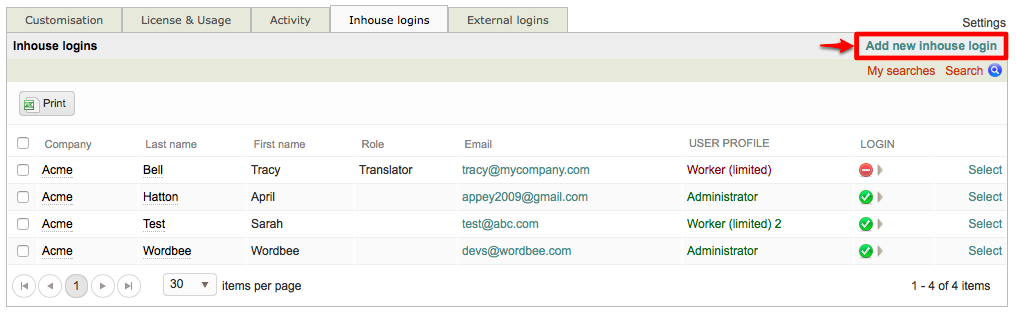 Creating an Inhouse Login