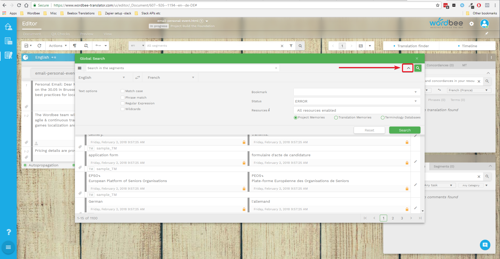 Global Search Feature