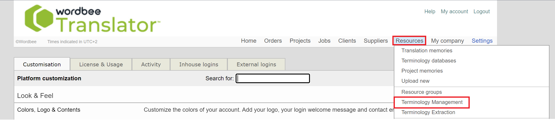 Getting started with the Terminology Management tool