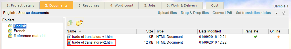 Versioning management (Standard project)