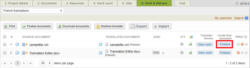 Work and Delivery