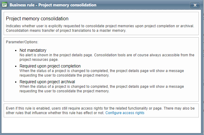 Translation memory reuse and consolidation