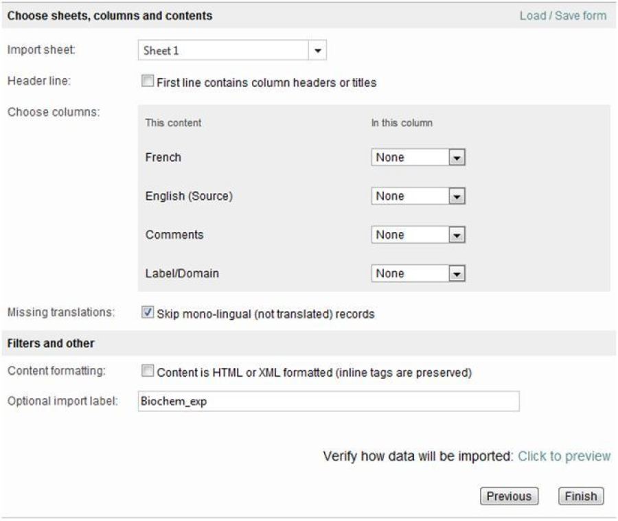How to create and import new Linguistic Resources