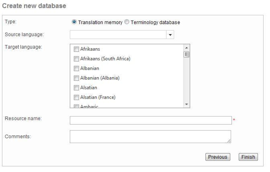 How to create and import new Linguistic Resources