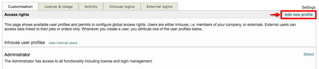 Create custom profiles