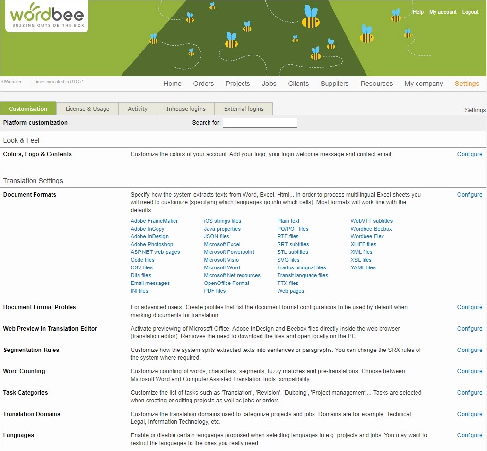 Translation Settings