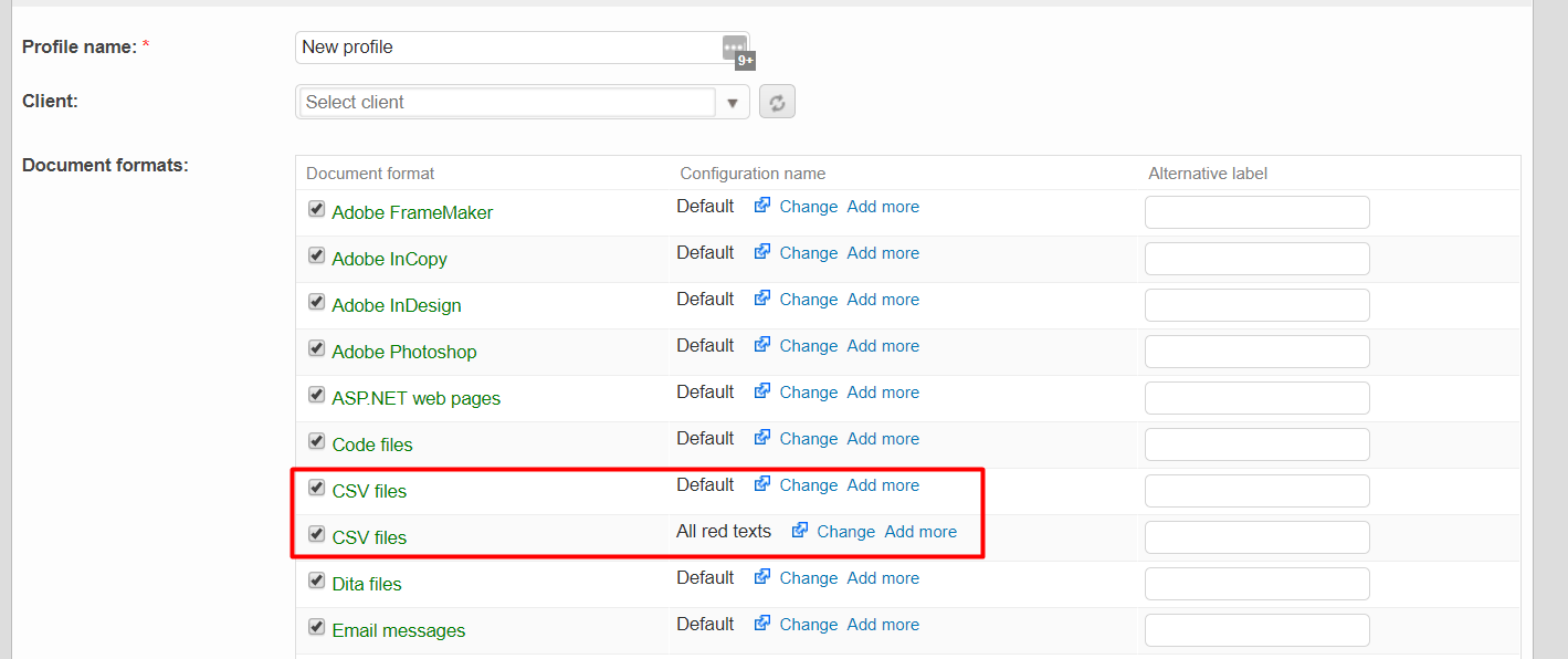 Document Format Profiles