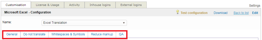 Excel Configuration Options Excel Configuration Options