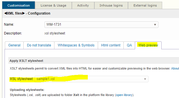 Preview XML files with XSLT style sheets