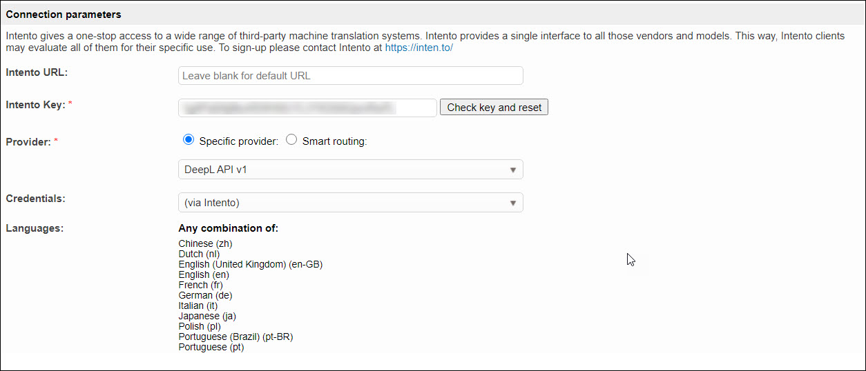 Machine Translate with Intento