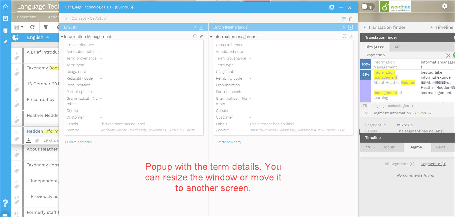 How to use Active Terminology Recognition and Terminology Lookup