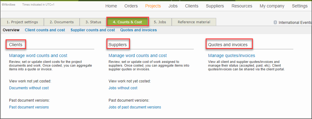 How to assign word count profiles to CoDyt projects