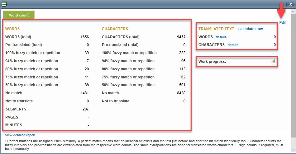How to assign word count profiles to Standard projects