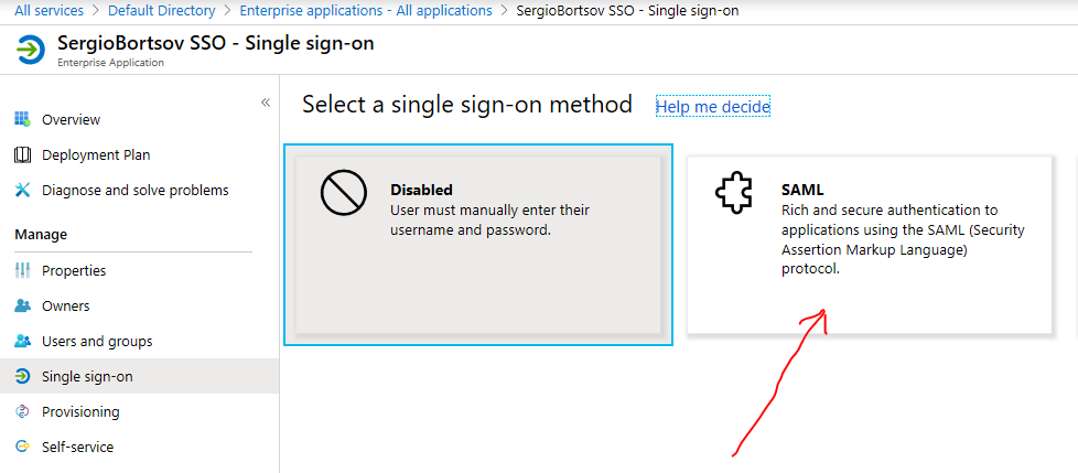 SSO Azure SAML-based Single Sign-On Toolkit - with screenshots